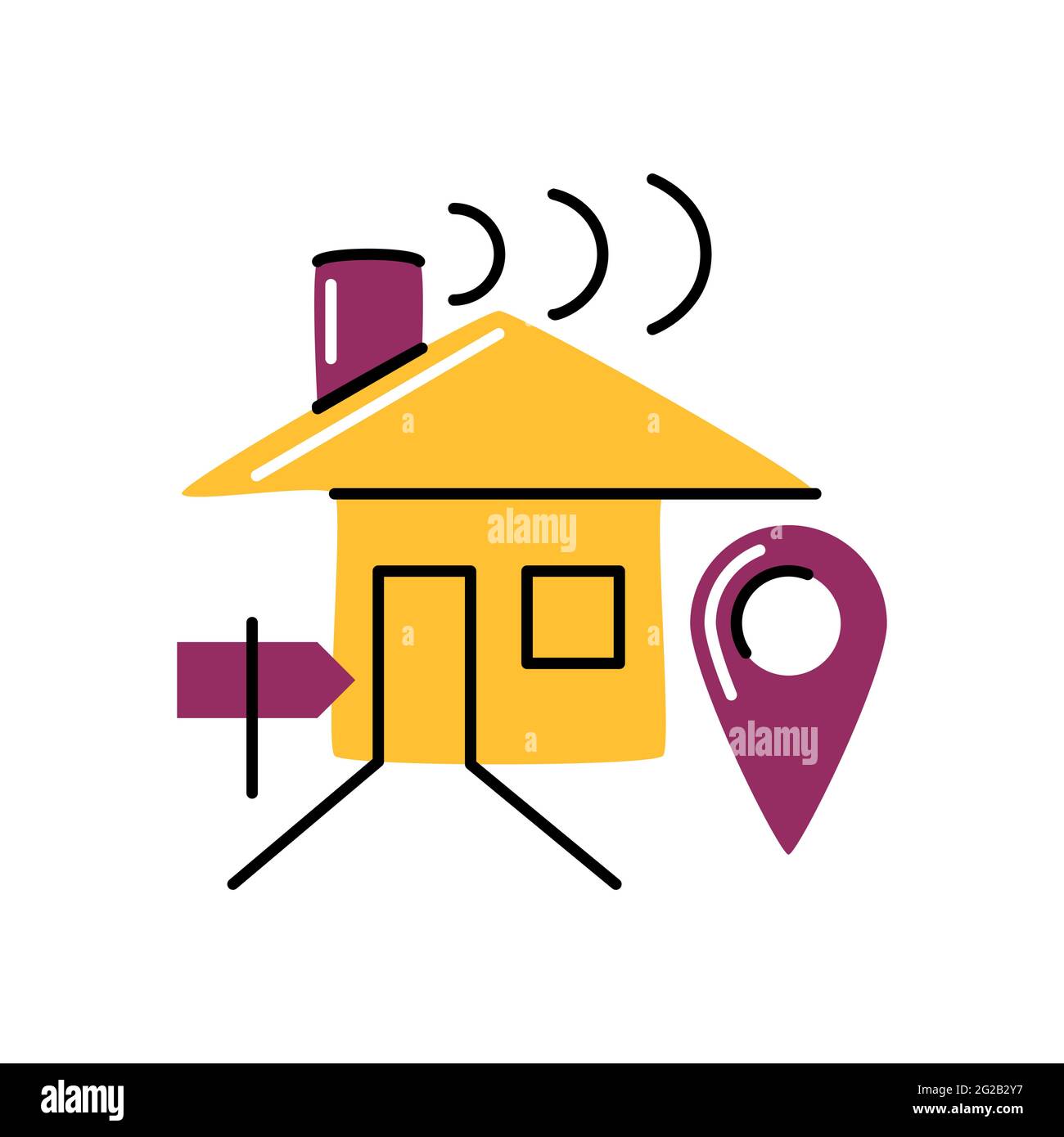 Select region. Vector icon in bold line style Stock Vector Image & Art ...