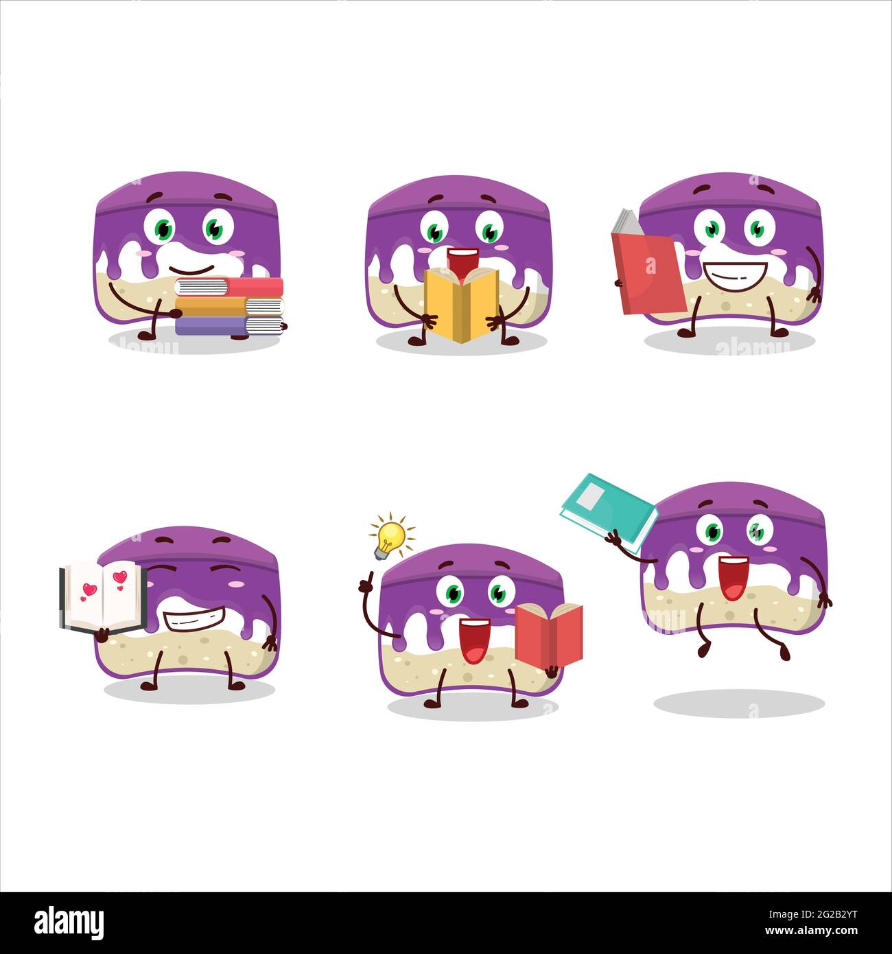 A picture of grapes cake cartoon character concept reading an amusing ...