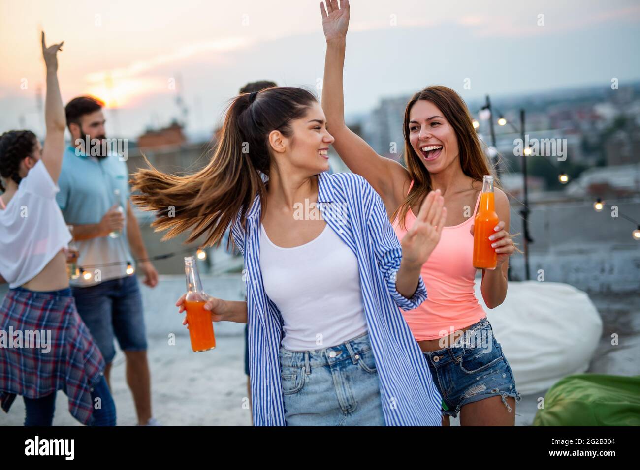 Group of people party meeting hi-res stock photography and images - Alamy