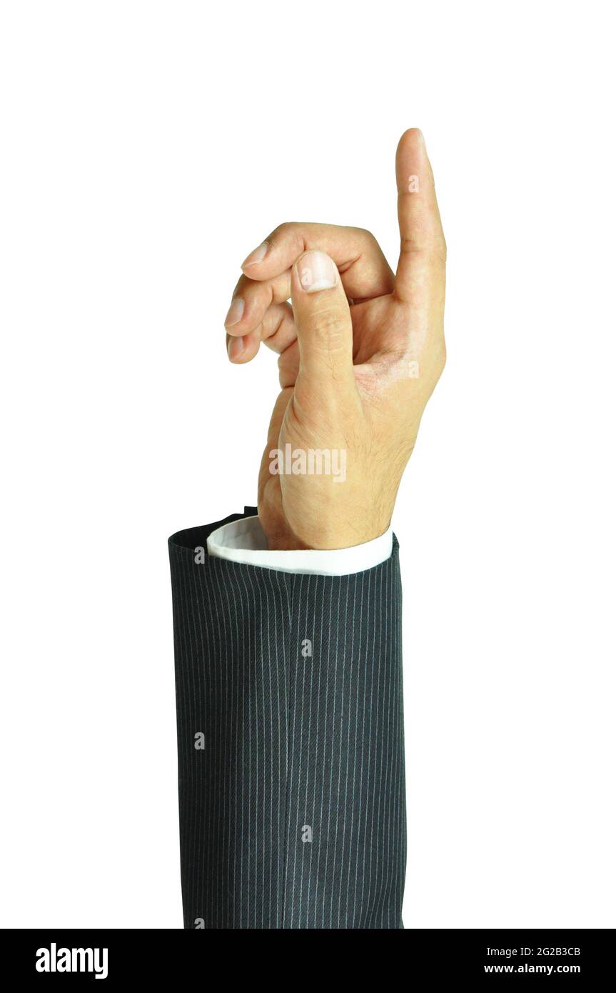 Black hand pointing hi-res stock photography and images - Alamy