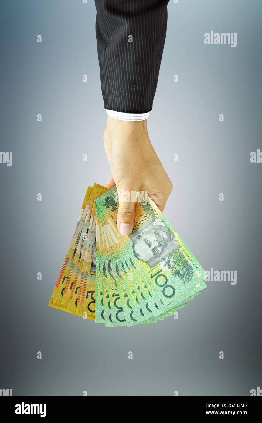Australian money fan hi-res stock photography and images - Alamy