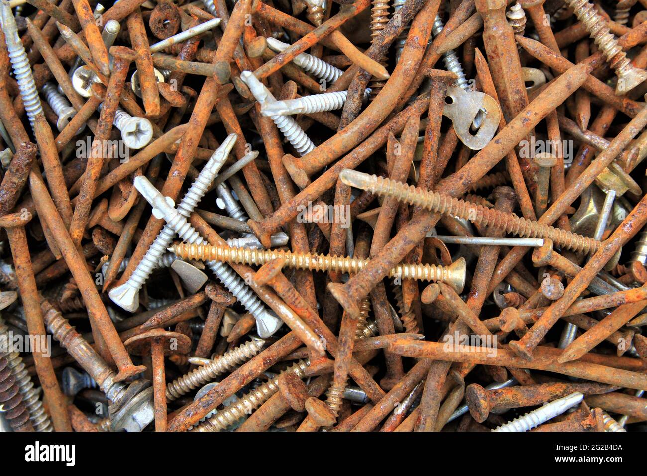 Rusty on nails texture background. stock photo Stock Photo - Alamy