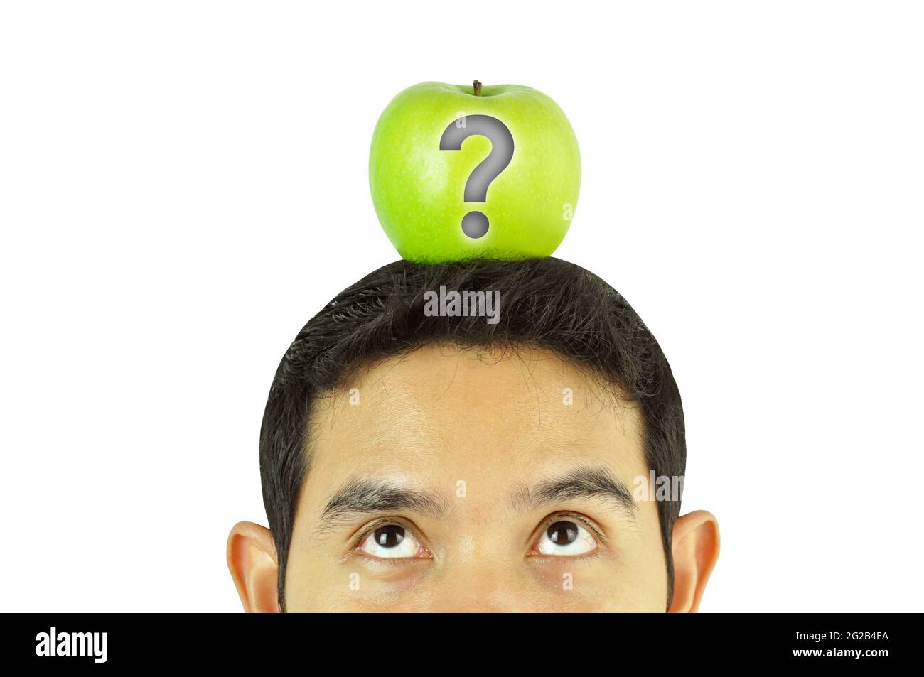 Man question mark above head hi-res stock photography and images - Alamy