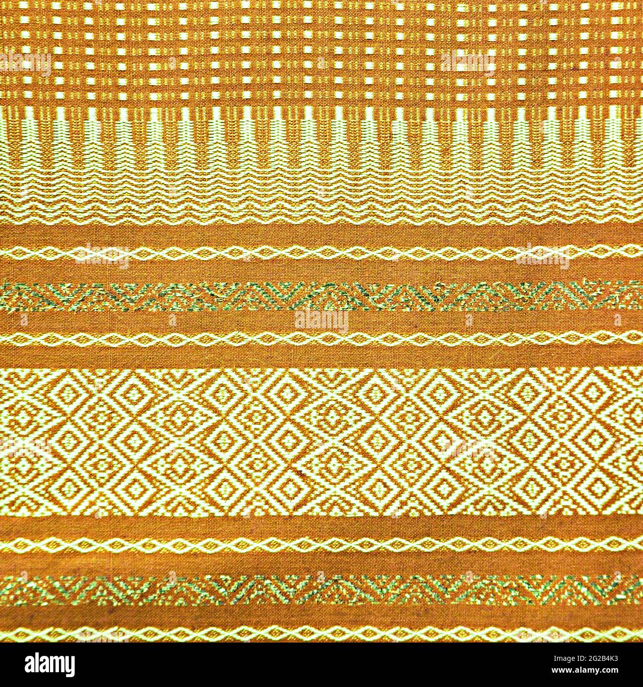 Traditional Thai fabric pattern as background Stock Photo - Alamy