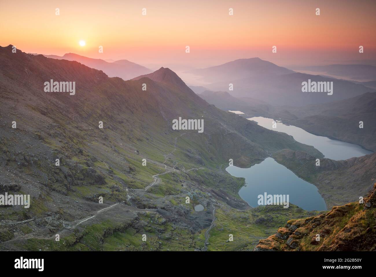 Snowdon Sunrise, Snowdonia National Park, Wales Stock Photo - Alamy
