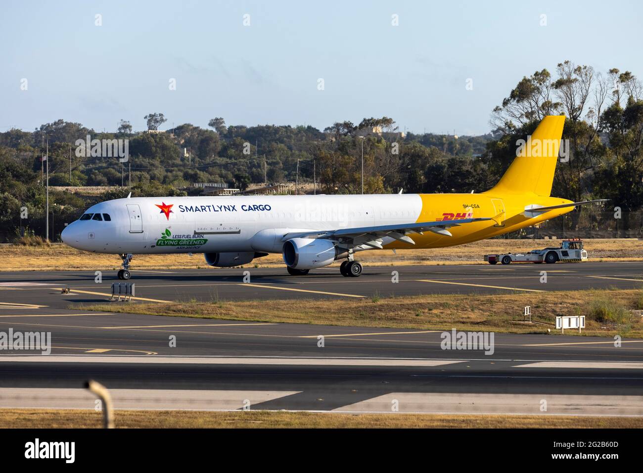 SmartLynx Cargo Airbus A321-211(PCF) (Reg: 9H-ACG) exiting freshly ...