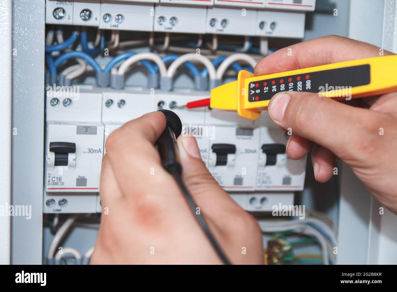 Electrical engineer testing fuse hi-res stock photography and images ...
