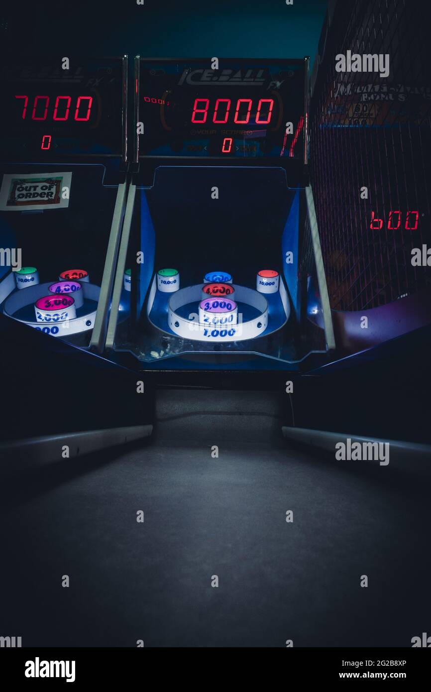 Vintage bowling machine hi-res stock photography and images - Alamy