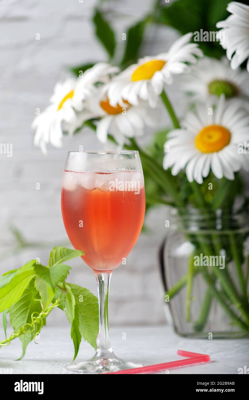 Homemade compote. Refreshing chilled summer fruit drink Stock Photo - Alamy