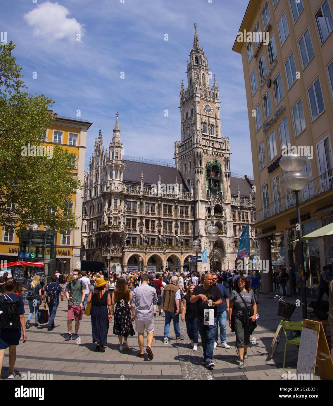 Munich Town Hall at Marien square in the historic district - MUNICH ...