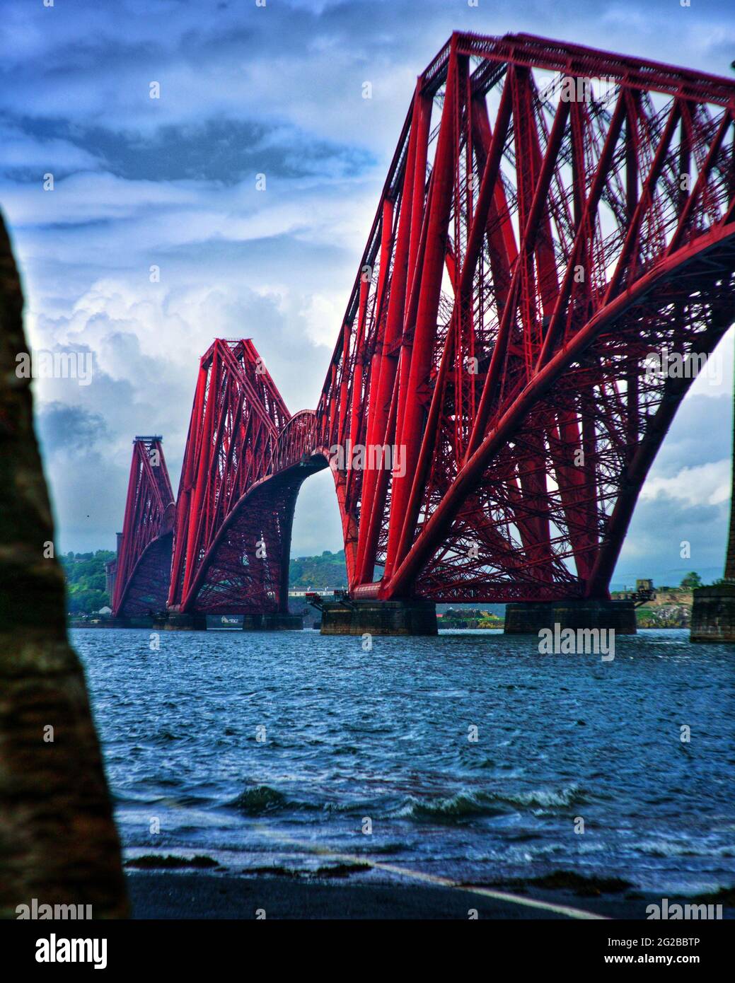 Cantilever Railway Bridge called Forth Bridge in Scotland Stock Photo ...
