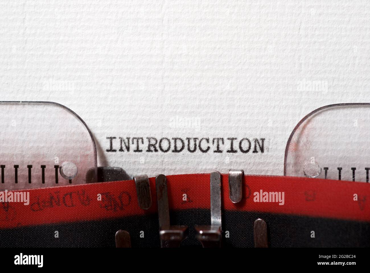 The word introduction written with a typewriter Stock Photo - Alamy