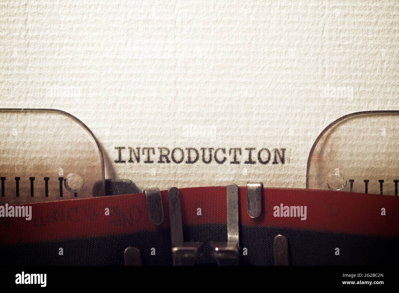 The word introduction written with a typewriter Stock Photo - Alamy