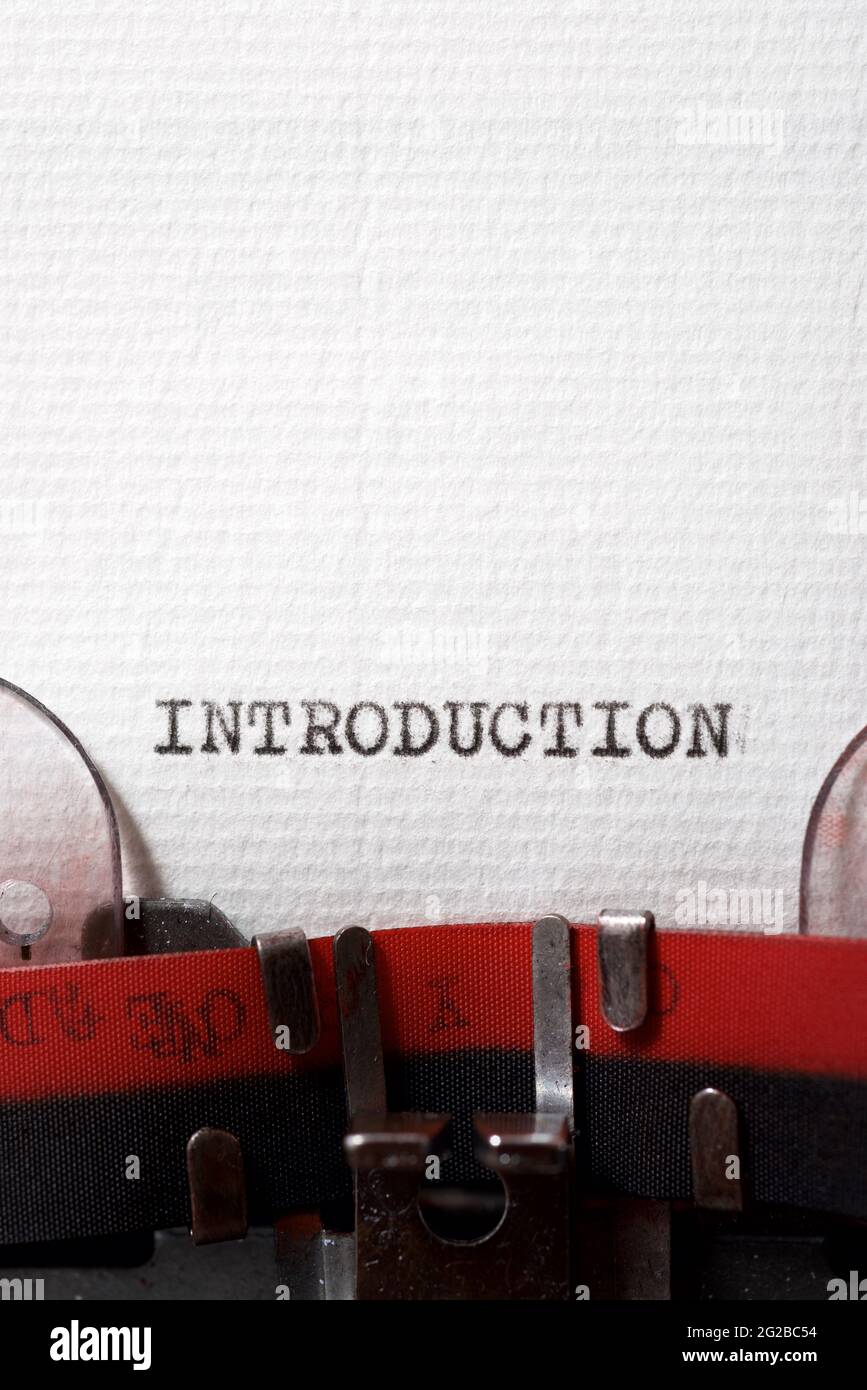 The word introduction written with a typewriter Stock Photo - Alamy