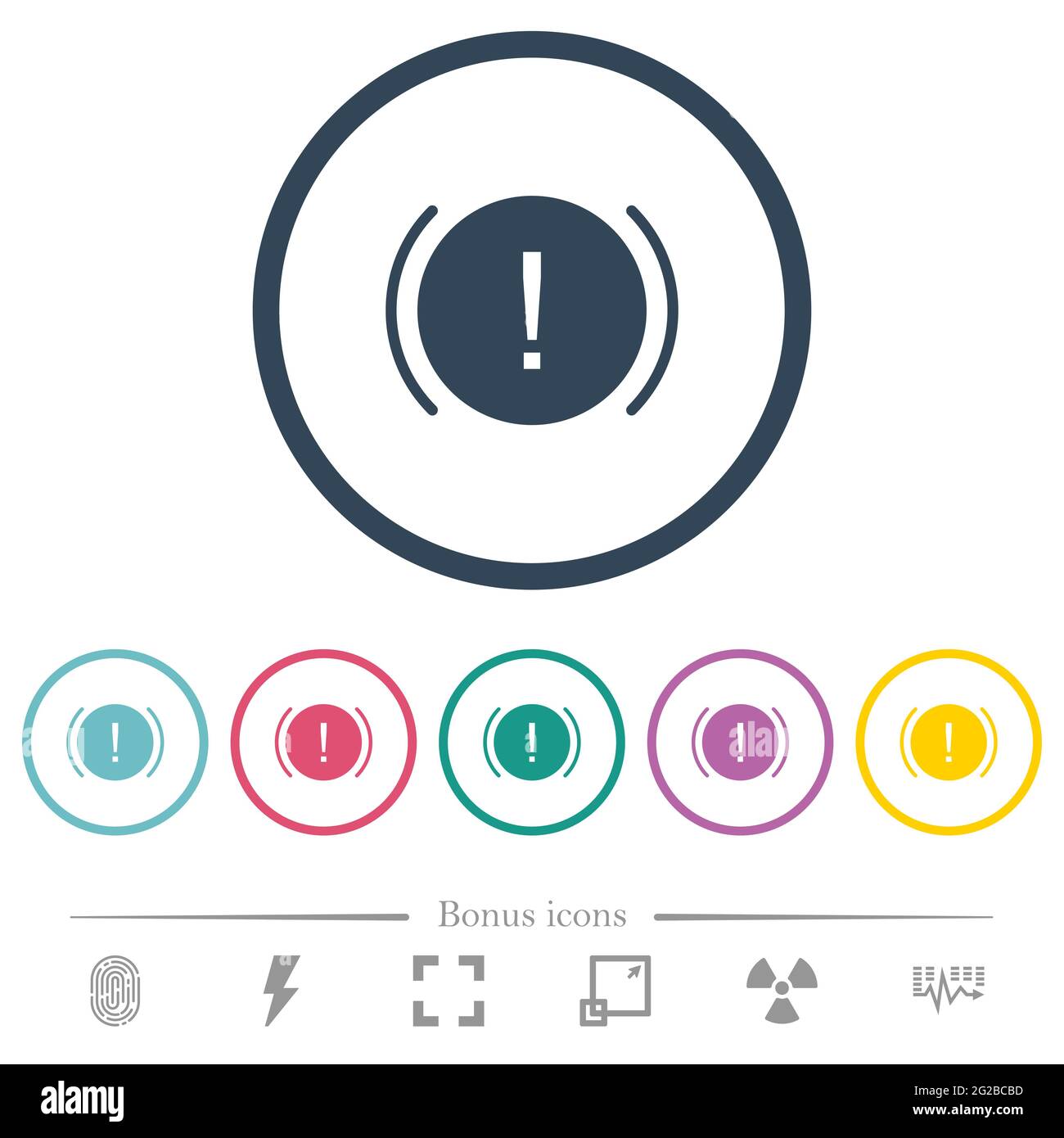 Car dashboard handbrake indicator flat color icons in round outlines. 6 ...