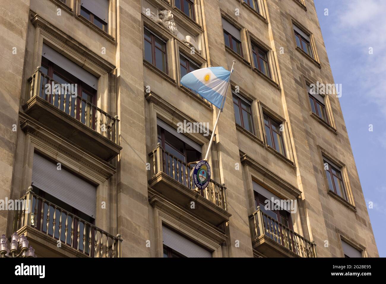 Classic windows of classic buildings in the centre of Barcelona ...