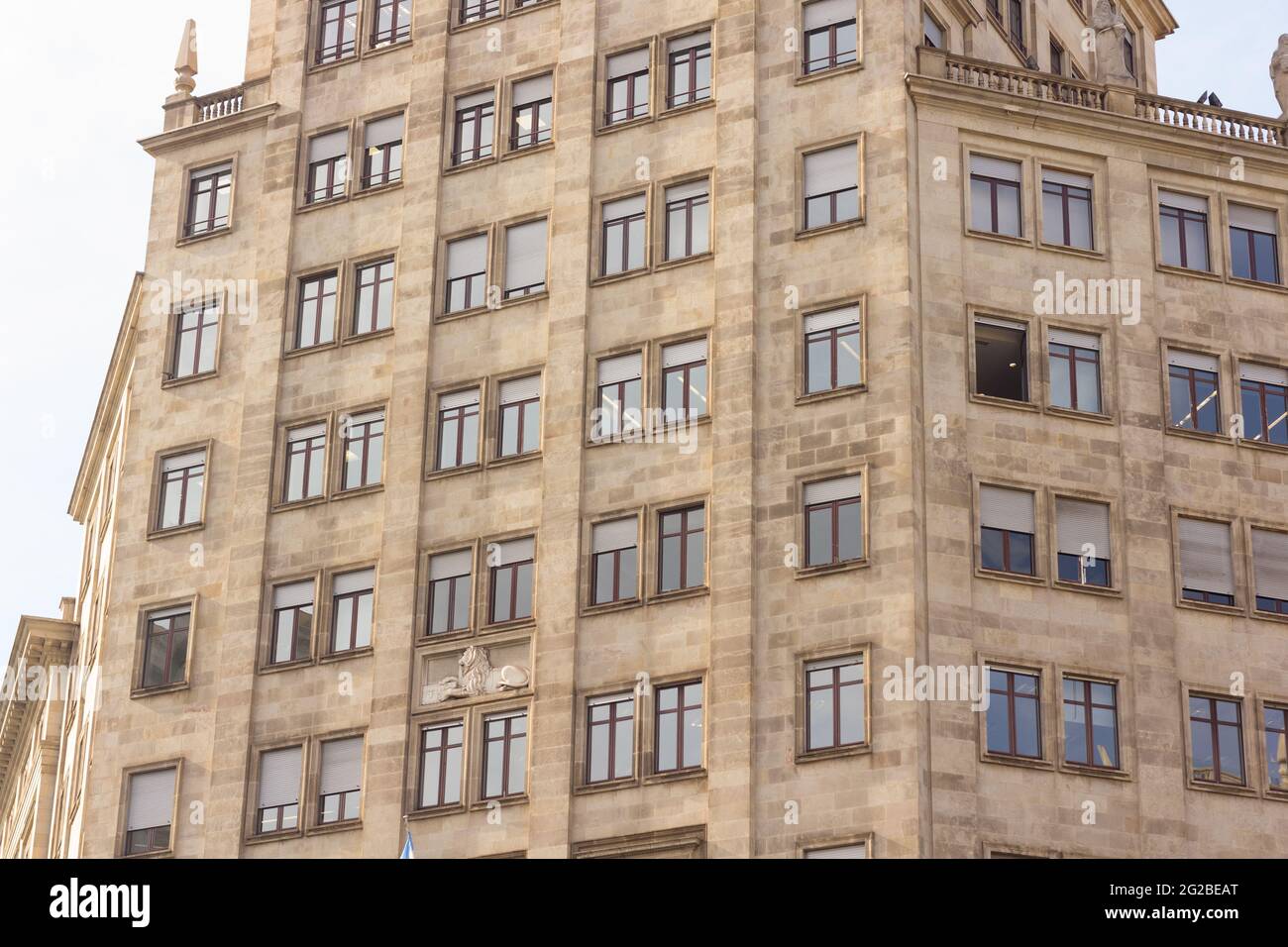 Classic windows of classic buildings in the centre of Barcelona ...