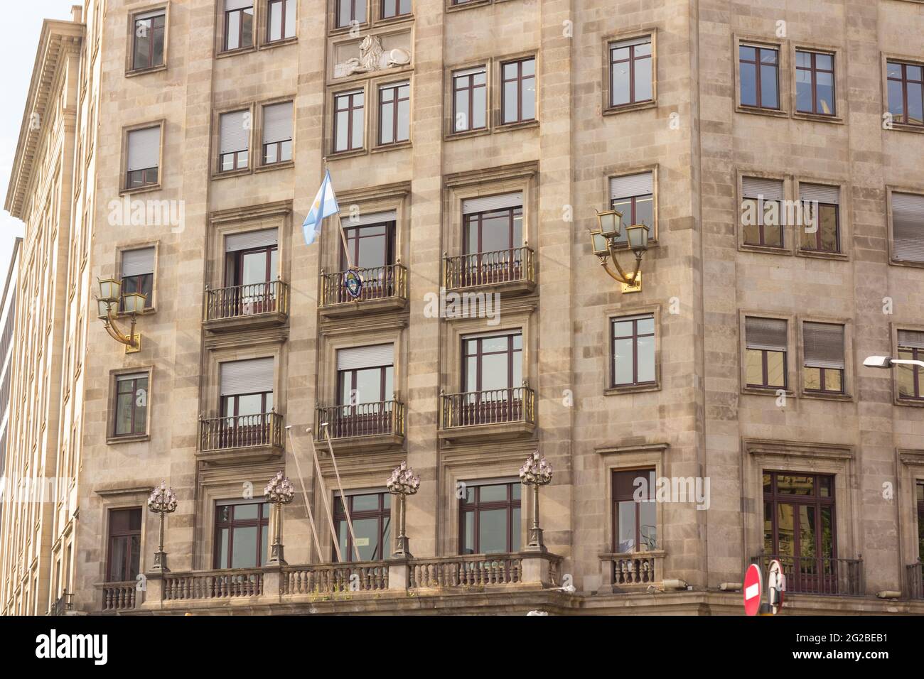 Classic windows of classic buildings in the centre of Barcelona ...