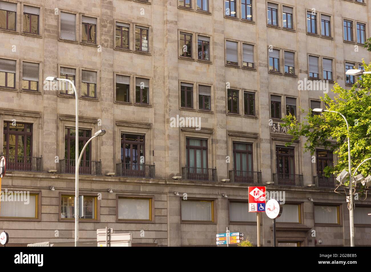 Classic windows of classic buildings in the centre of Barcelona ...