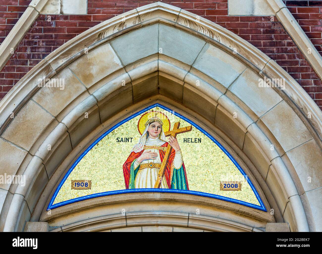 The arch of Saint Helen Catholic Church, Toronto, Canada Stock Photo ...