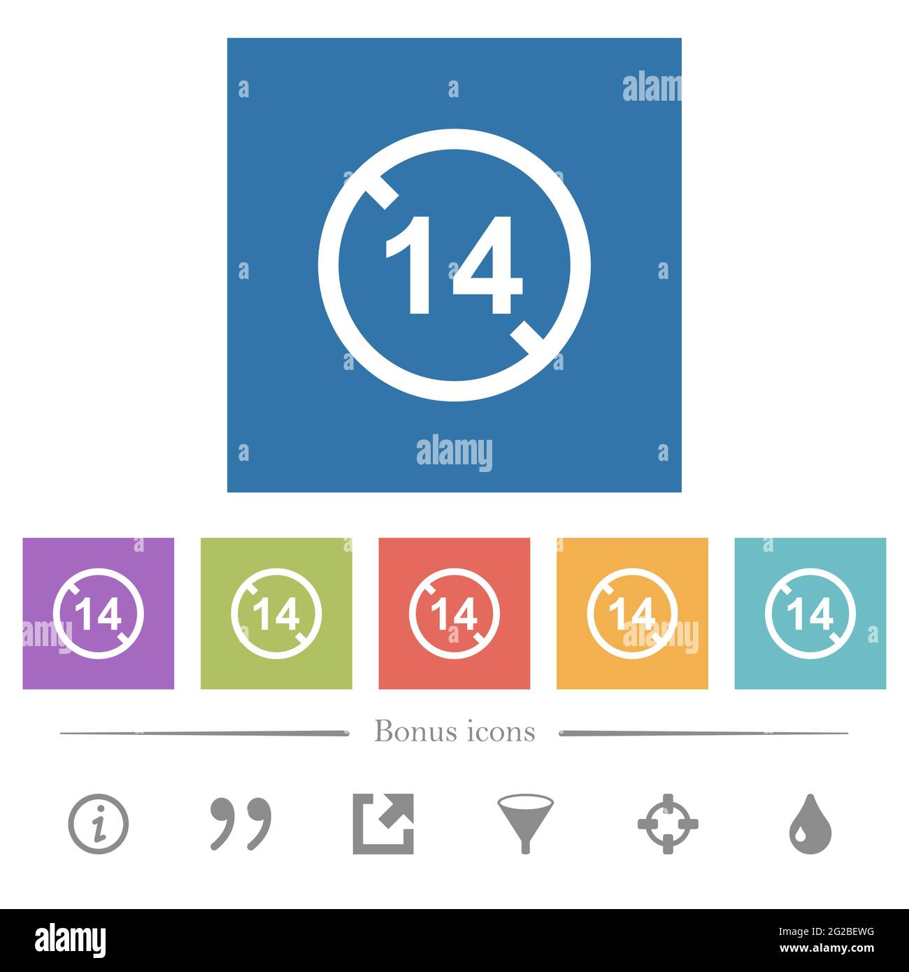 Not allowed under 14 flat white icons in square backgrounds. 6 bonus ...