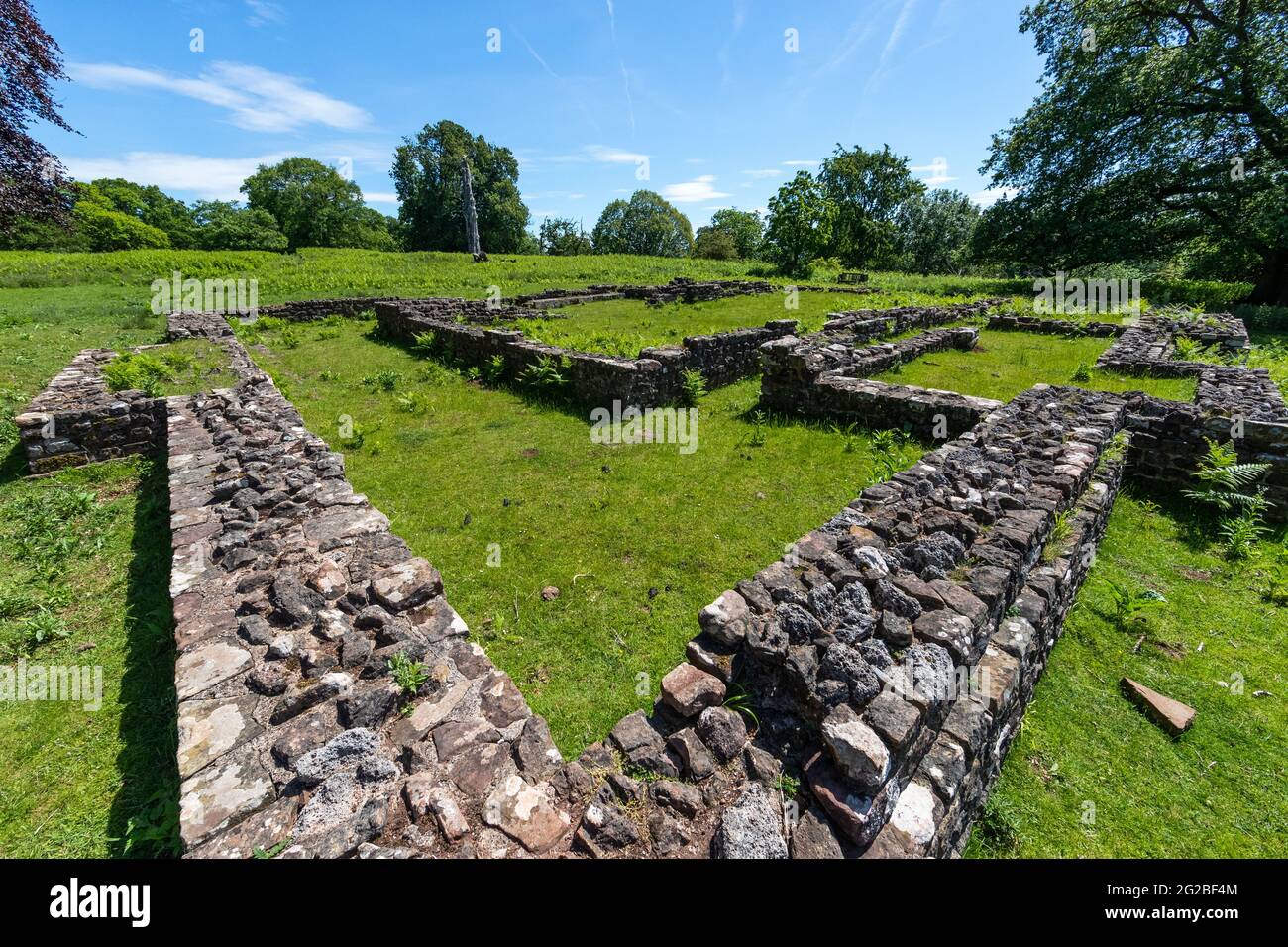 Roman Temple and bath house site at Lydney Camp, Lydney Park ...
