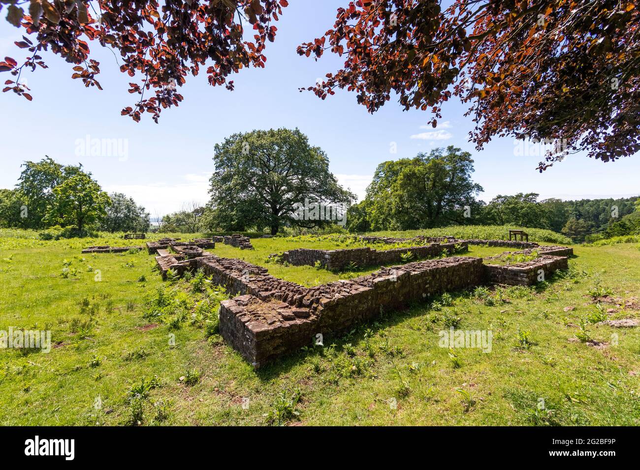 Roman Temple and bath house site at Lydney Camp, Lydney Park ...