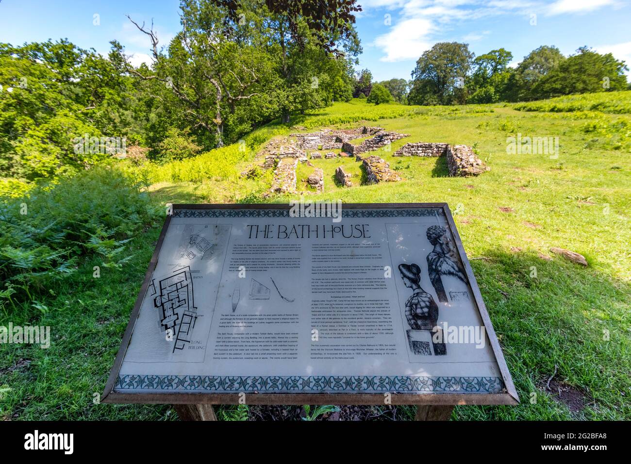 Roman Temple and bath house site at Lydney Camp, Lydney Park ...