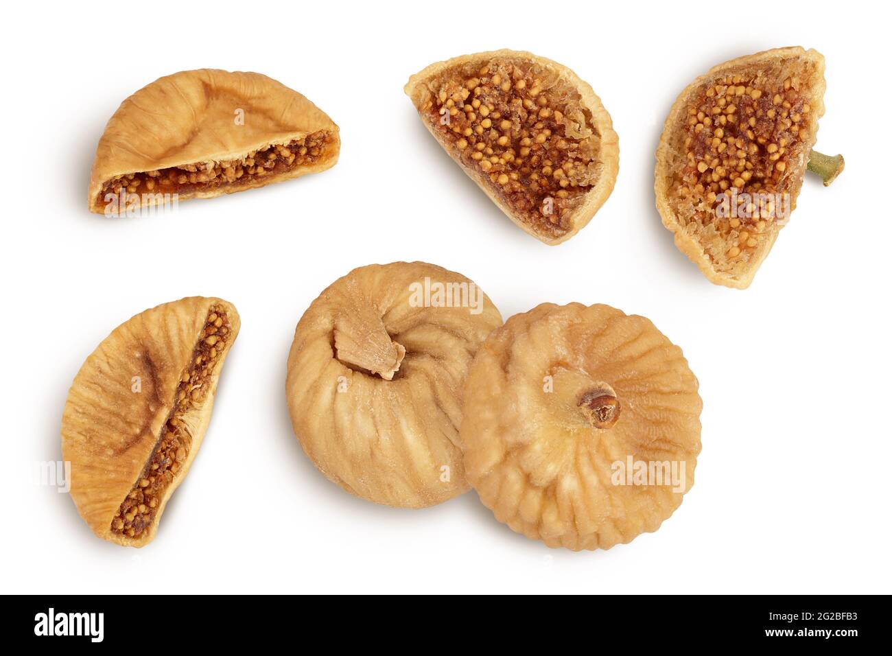 dried fig isolated on white background with clipping path and full ...