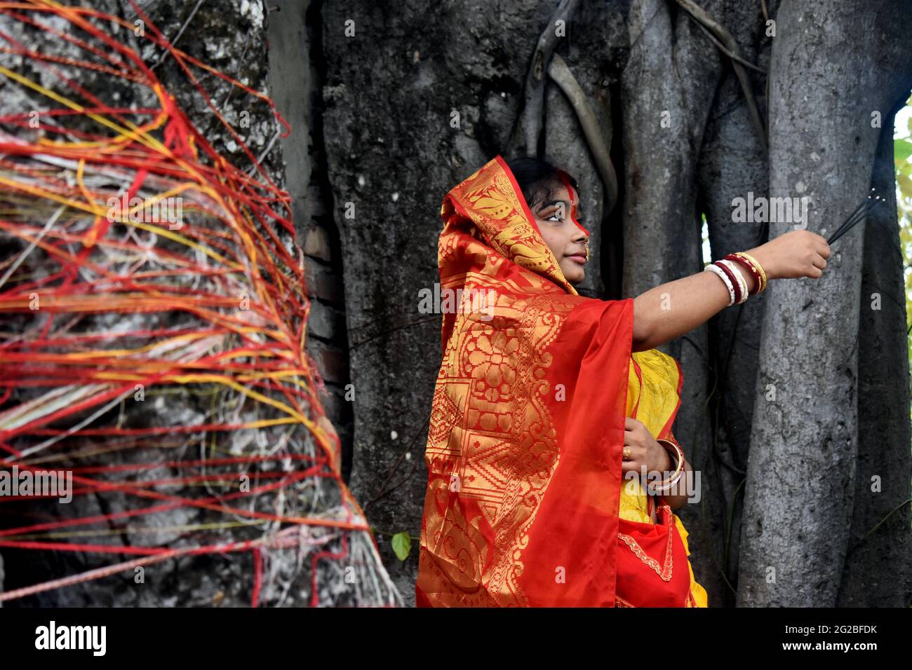 Banyan tree puja hi-res stock photography and images - Alamy