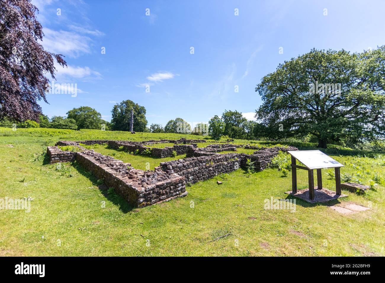 Roman Temple and bath house site at Lydney Camp, Lydney Park ...