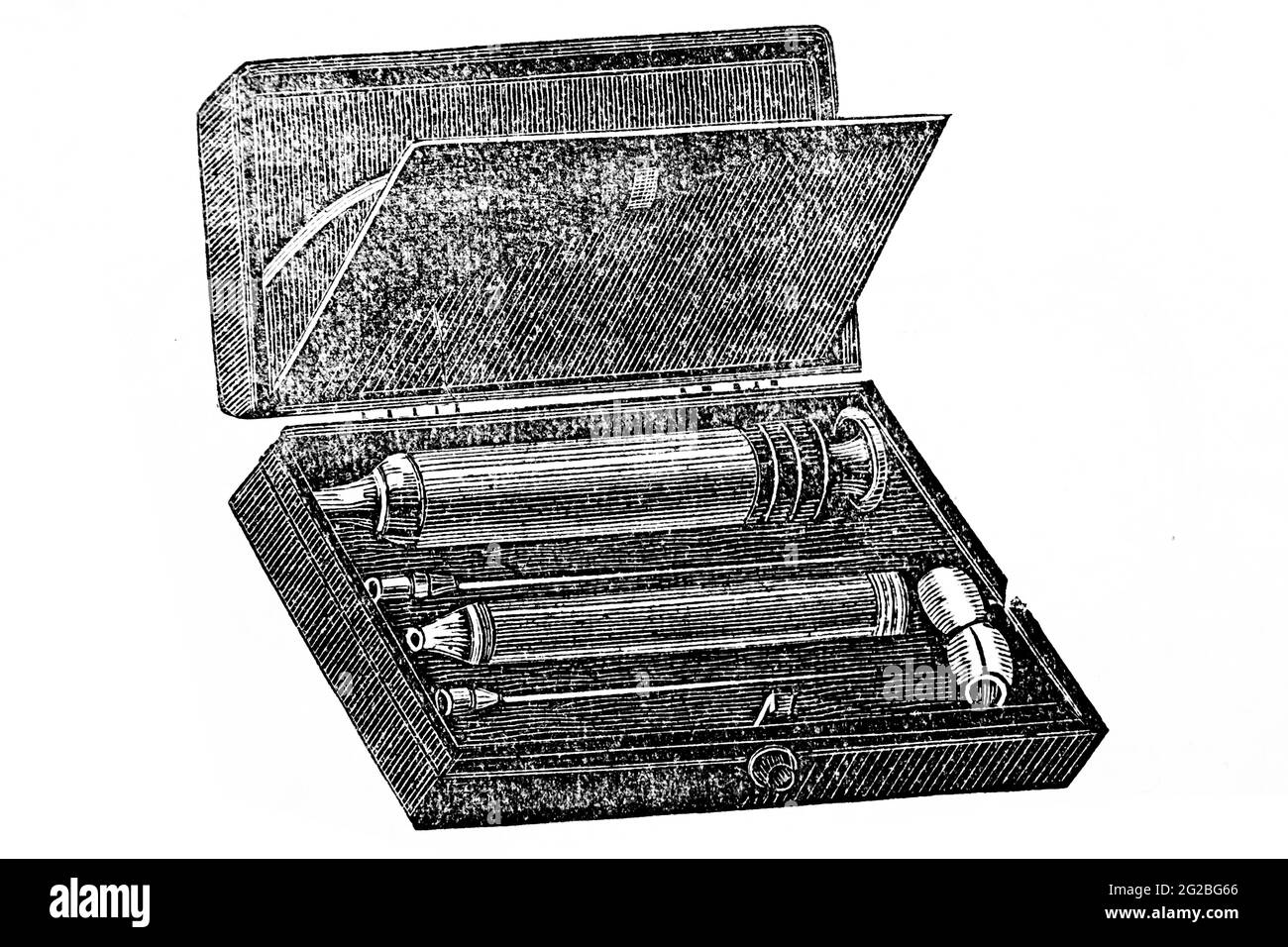 Pravaz Syringe – 1897 Original Vintage Engraved Illustration Stock ...