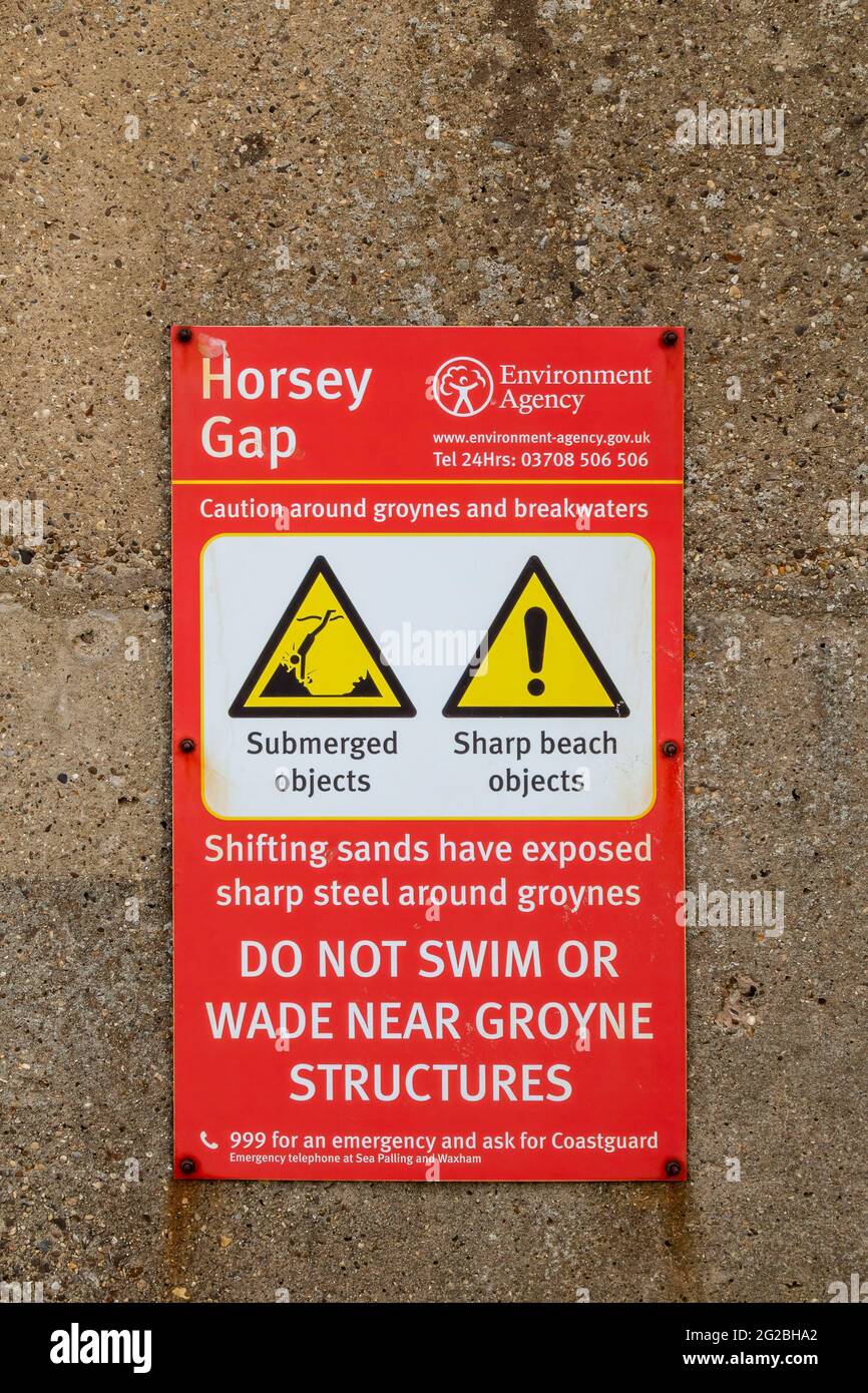 Warning notice for swimmers hi-res stock photography and images - Alamy