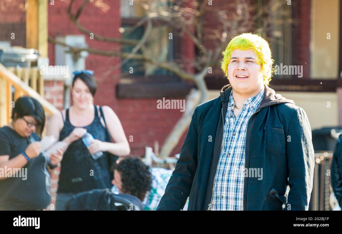Visitors on the College street enjoying the Taste of Little Italy ...