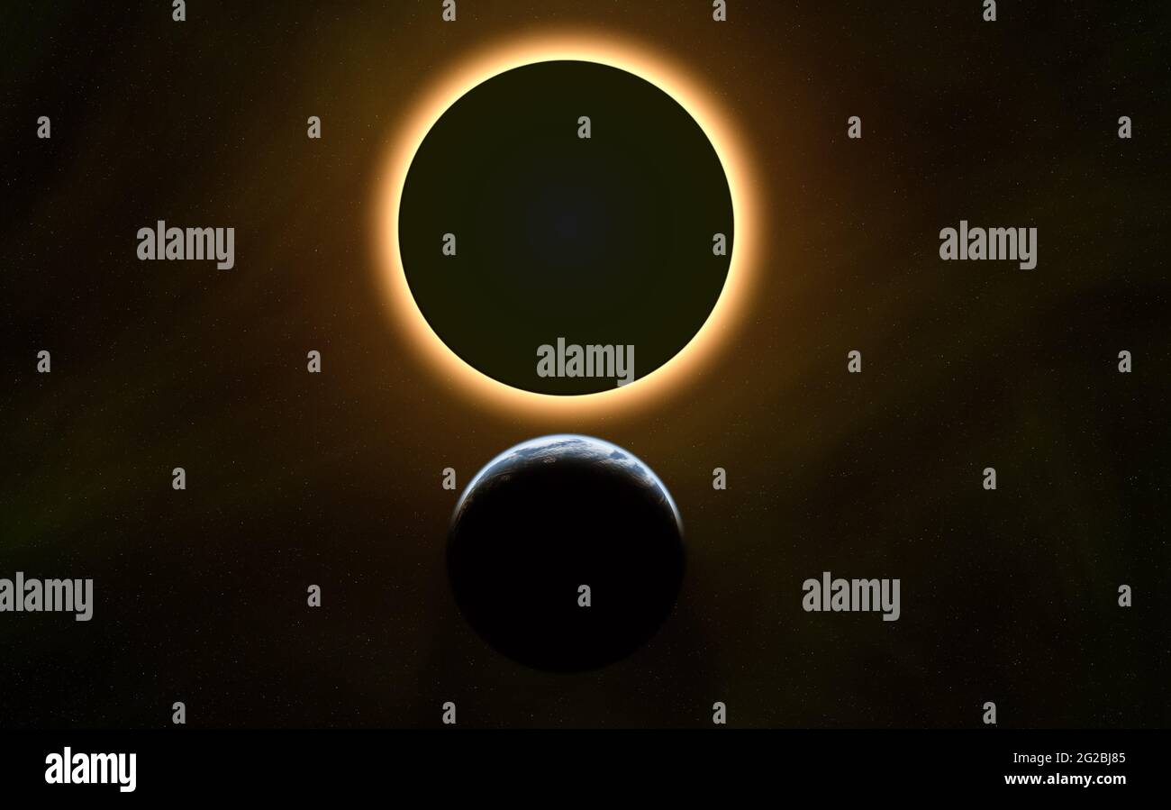 3d solar eclipse hi-res stock photography and images - Alamy