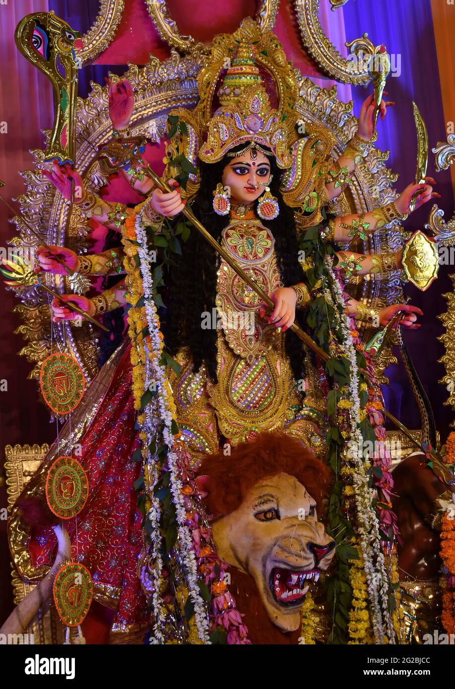 Bengali Durga Pooja at Navratri festival Stock Photo - Alamy