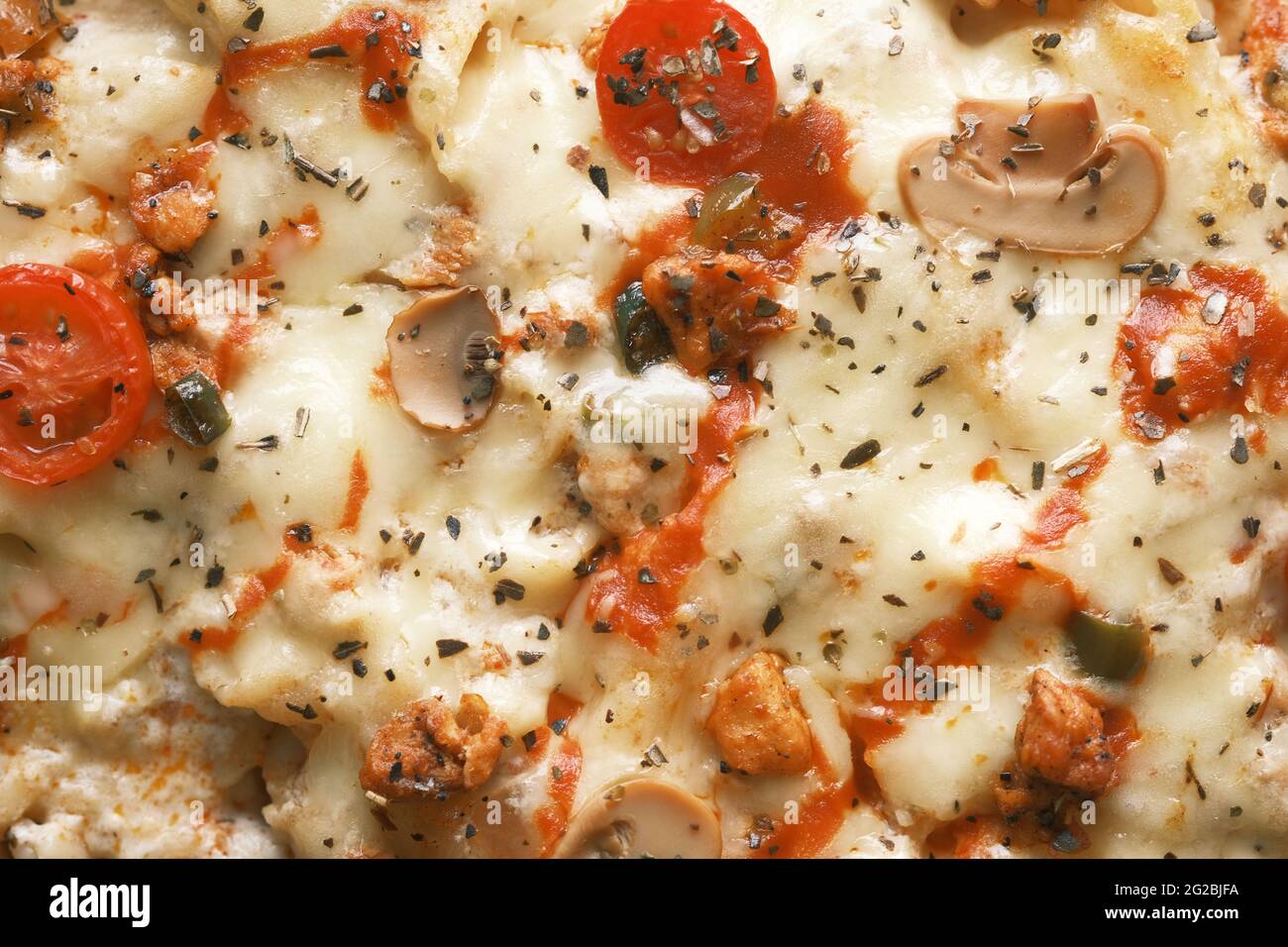 detail shot of homemade cooked pasta in a plate on table Stock Photo ...