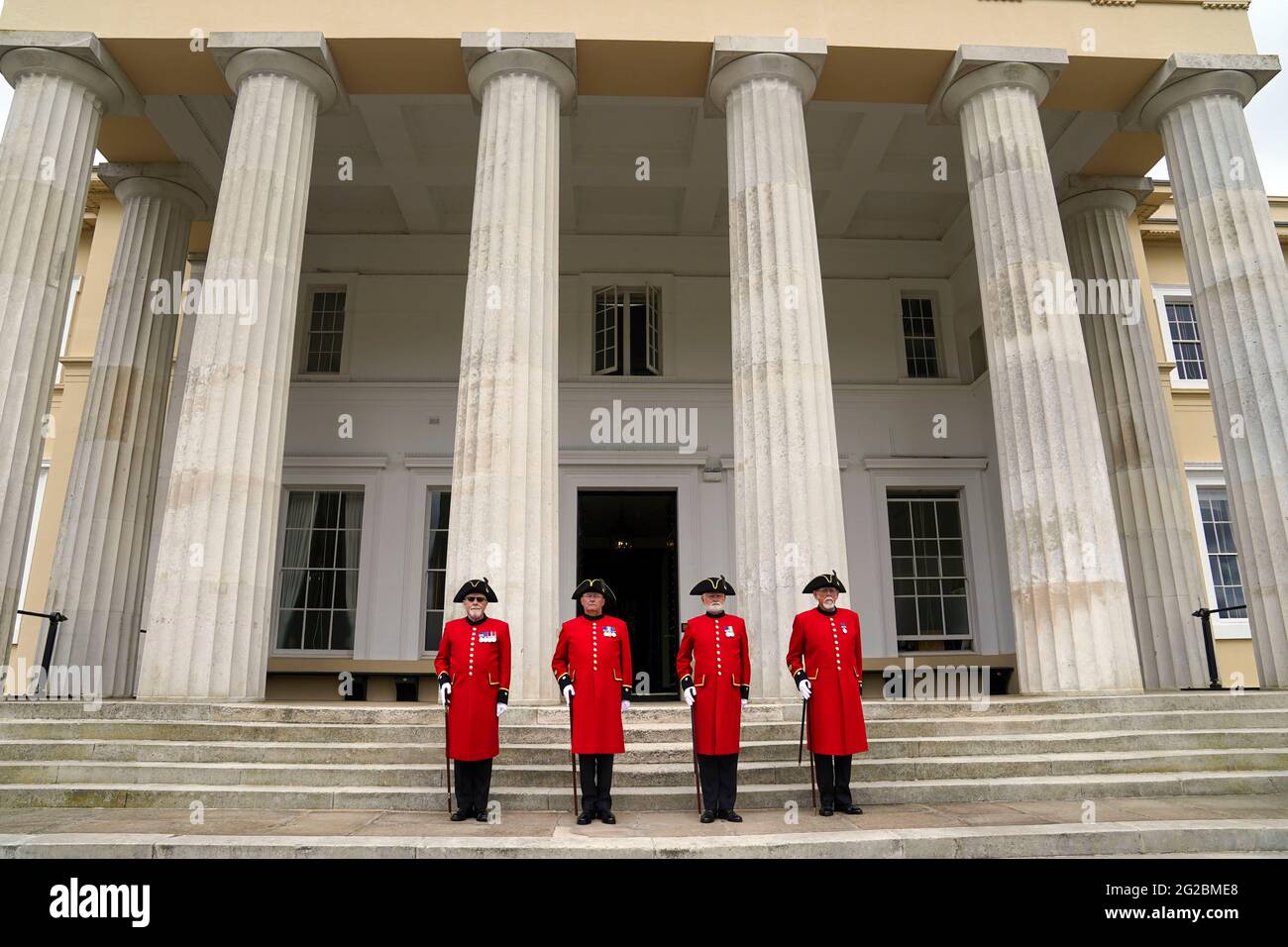 Chelsea Pensioners from left: David Coote, David Godwin, Colin Paterson ...