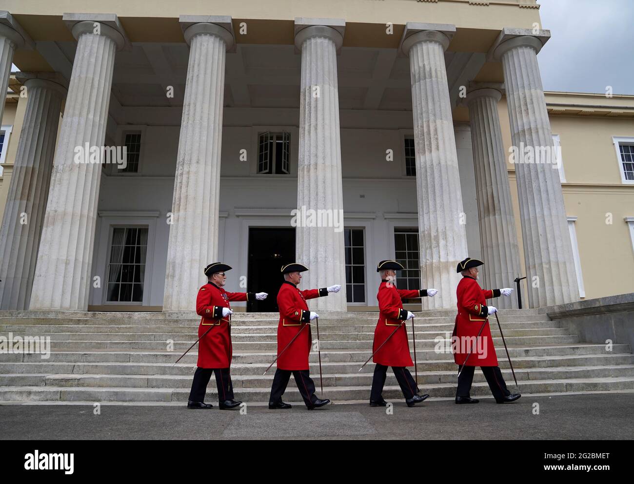 Chelsea Pensioners from left: David Coote, David Godwin, Colin Paterson ...