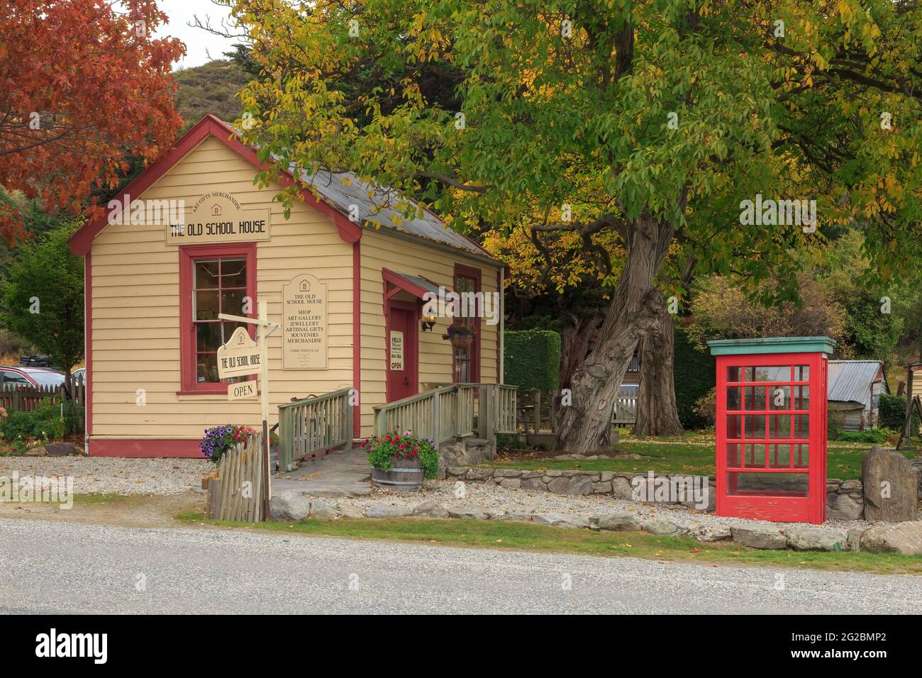 Historic architecture in the small town of Cardrona, New Zealand. The ...