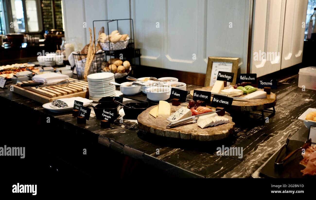 Gourmet Food presentations at a five star buffet Rain Tree Cafe The ...