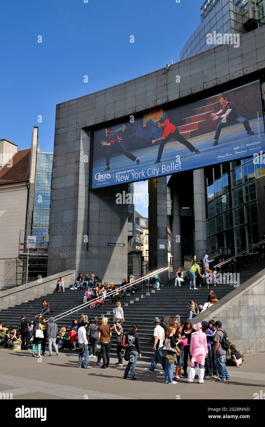 FRANCE, PARIS (75) 12 TH ARRONDISSEMENT, PLACE DE LA BASTILLE, OPERA ...