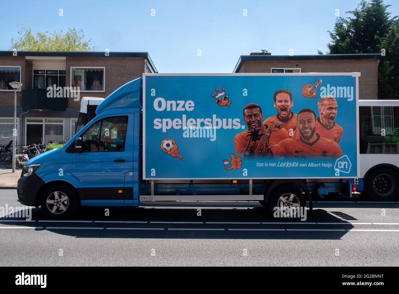 AH Supermarket Company Truck With European Football Tournament Theme At ...