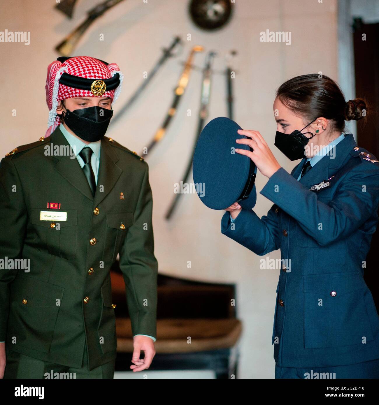 Amman, Jordanien. 09th June, 2021. TRH Prince Hashem and Princess Salma ...