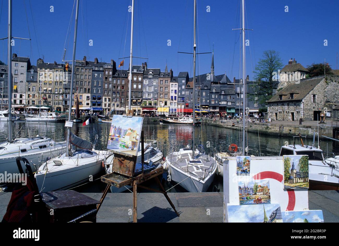 FRANCE. CALVADOS (14) CITY OF HONFLEUR. THE HARBOUR. VIEUX BASSIN ...