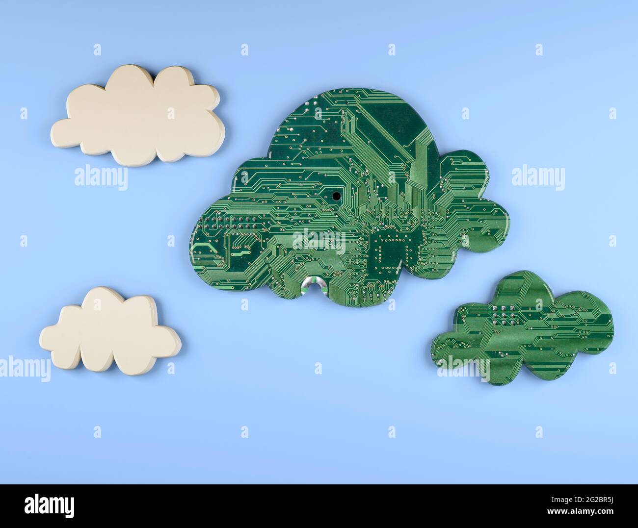 digital cloud computing concept, 3d illustration Stock Photo - Alamy