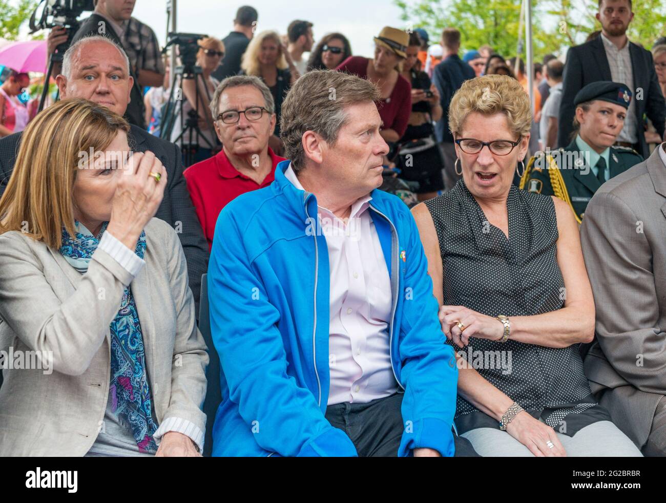 PanAm Fire welcome ceremony: Premier of Ontario Kathleen Wynne,Mayor of ...