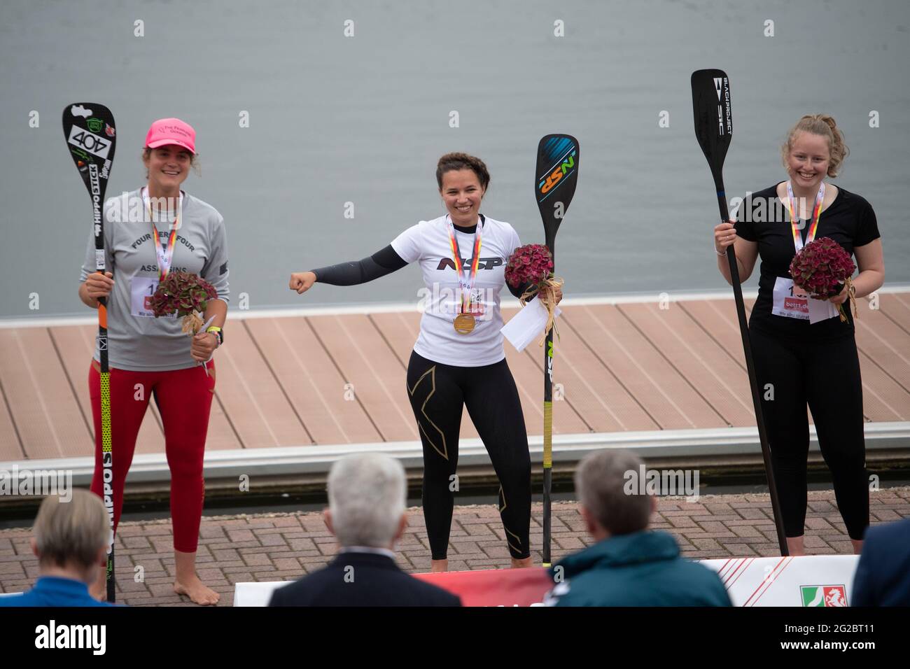 from left: Tanja ECKER (KS Loehr), 2nd place silver medal, Noelani SACH ...