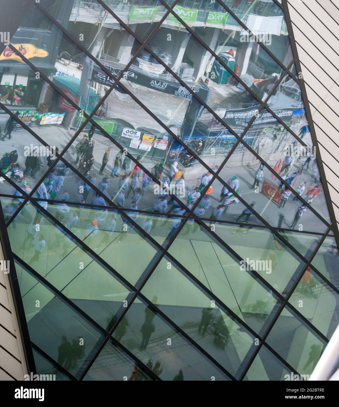 Building exterior architecture of the Royal Ontario Museum or ROM ...