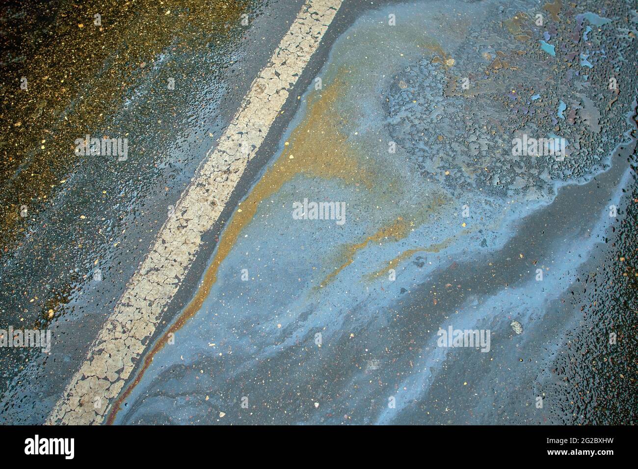 Oil Spill On Asphalt High Resolution Stock Photography and Images - Alamy